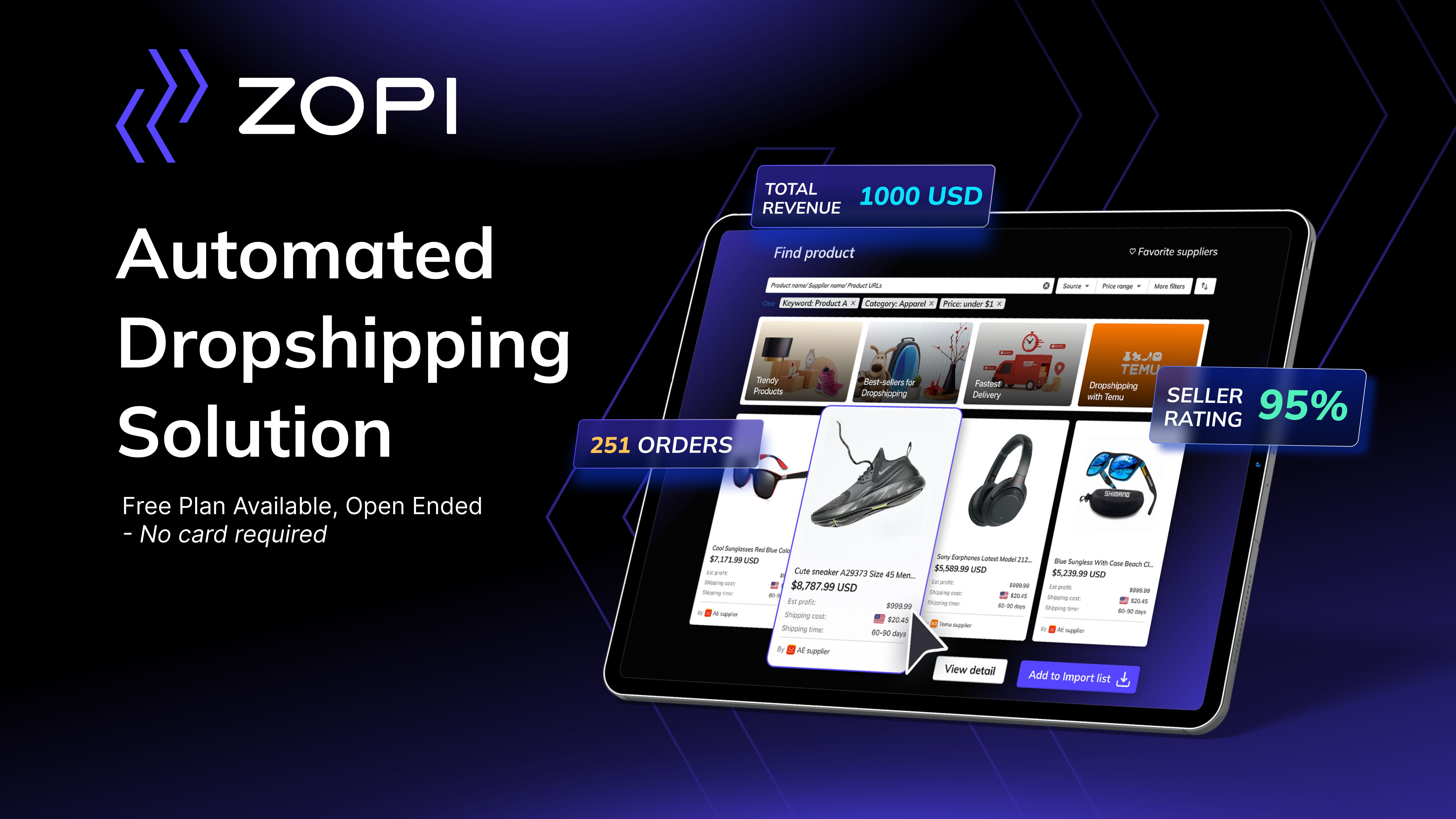 Zopi: AI Dropshipping Automation with AliExpress Ebay Temu